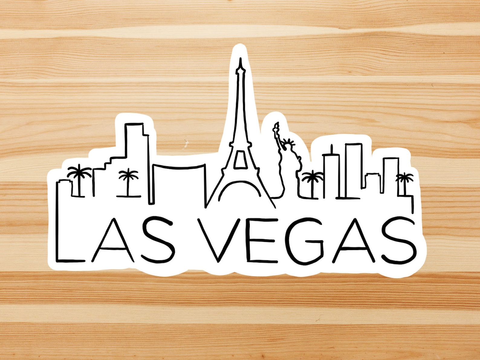 Las Vegas Skyline Vinyl Sticker, Nevada,best Friend Gift, Birthday Gift ...