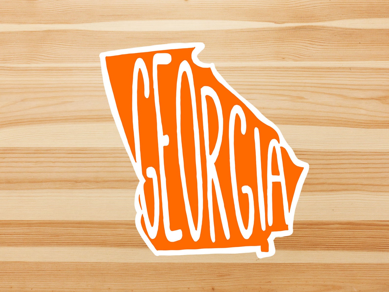 Minimal Georgia state vinyl sticker custom stickers Georgia | Etsy
