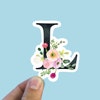 Letter E Flower Vinyl Sticker, Monogram, Best Friend Gift, Laptop Decal ...