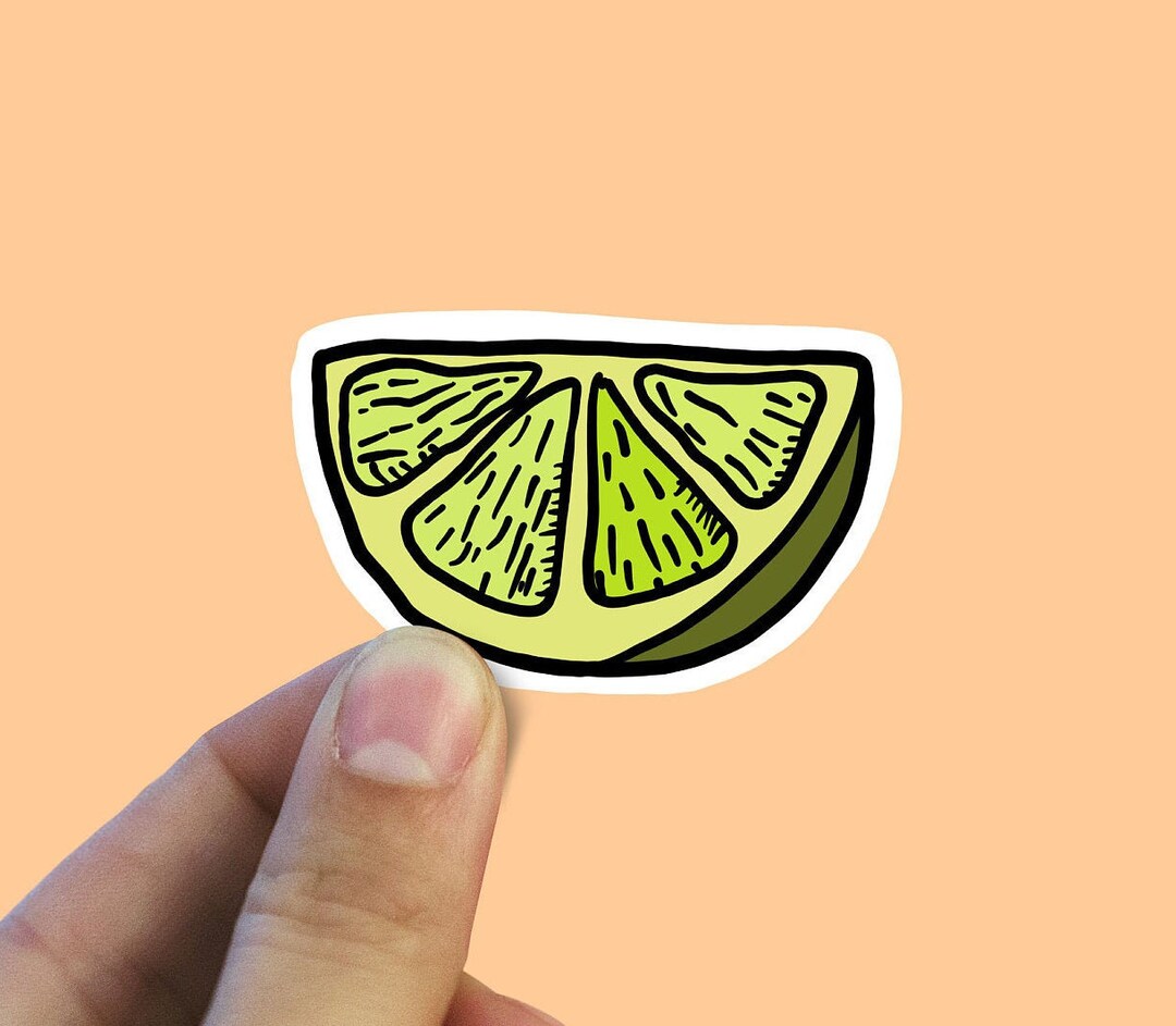 Lime Wedge Vinyl Sticker, Best Friend Gift, Citrus Fruit, , Laptop ...