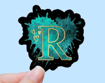 Old English Letter R Initial Vinyl Decal Sticker Diploma Font - Etsy