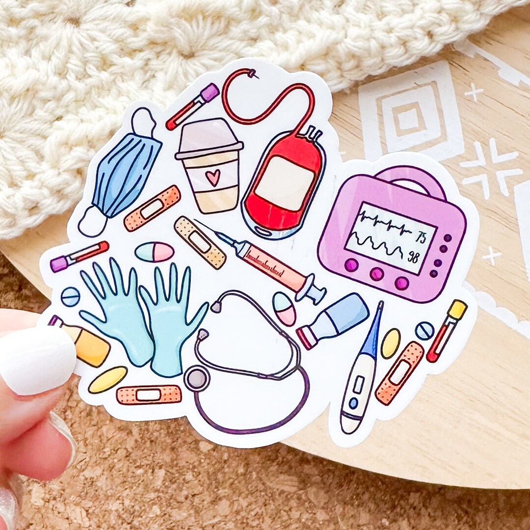 Healthcare Things Words Vinyl Sticker, Nurse Sticker, Doctor Stickers ...