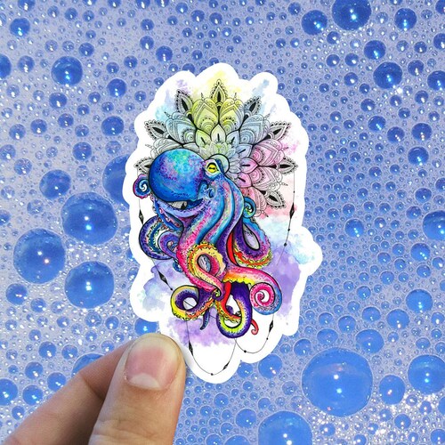 Vinyl Octopus Sticker - Etsy