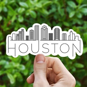 Houston Skyline Vinyl Sticker Texas State Best Friend Gift - Etsy