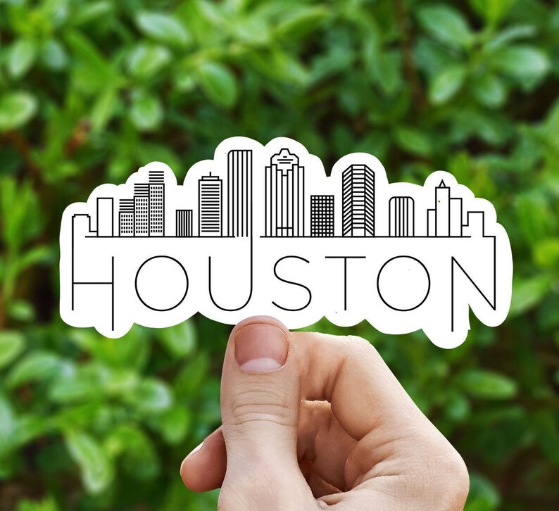 Houston Skyline Vinyl Sticker Texas State Best Friend Gift - Etsy