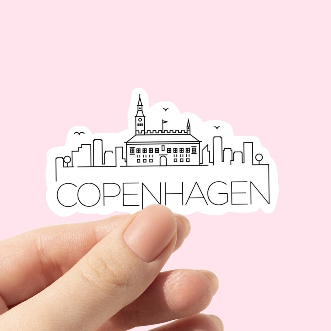 Copenhagen Skyline Vinyl Sticker, Denmark, Best Friend Gift, Birthday ...