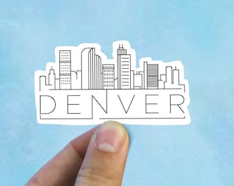 Colorado Flag Denver Skyline Sticker - Etsy