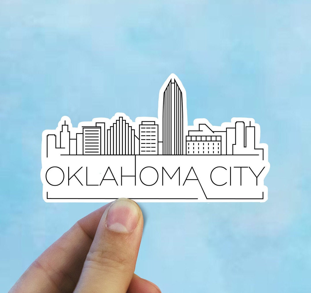 Oklahoma City Skyline Vinyl Sticker, Oklahoma,best Friend Gift ...