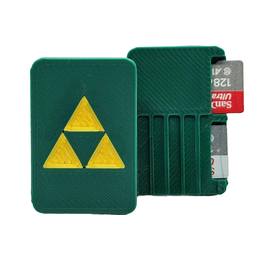 Nintendo Switch Zelda Triforce Game Cart Micro SD Card Holder - Etsy