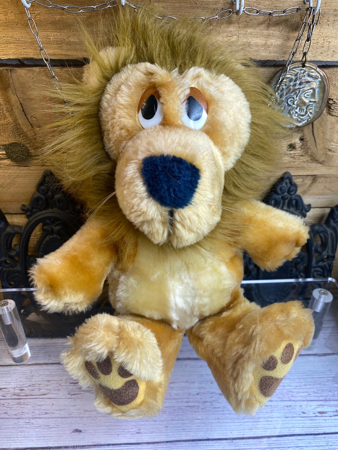 1983 Vintage 12” Dakin Fun Farm Lion Plush Stuffed Animal Toy Brown Tan ...