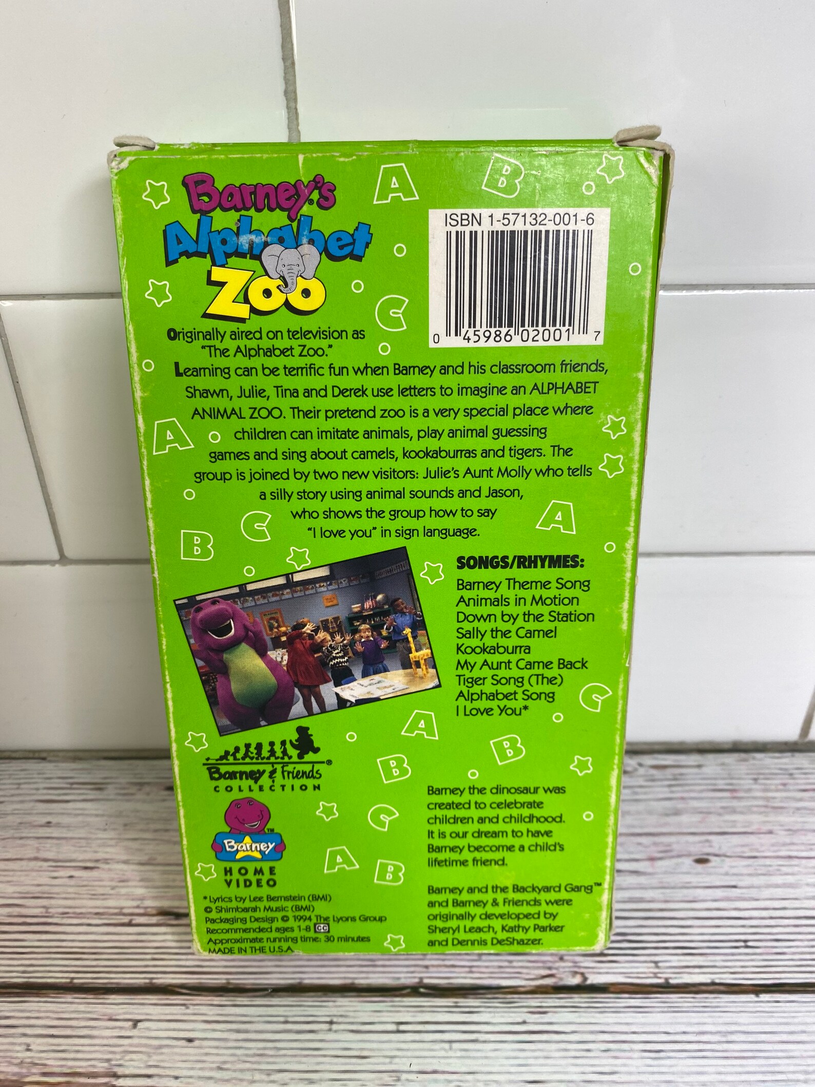 1994 Barneys Alphabet Zoo VHS Sing-along Age 1-8 From the Hit TV Series ...