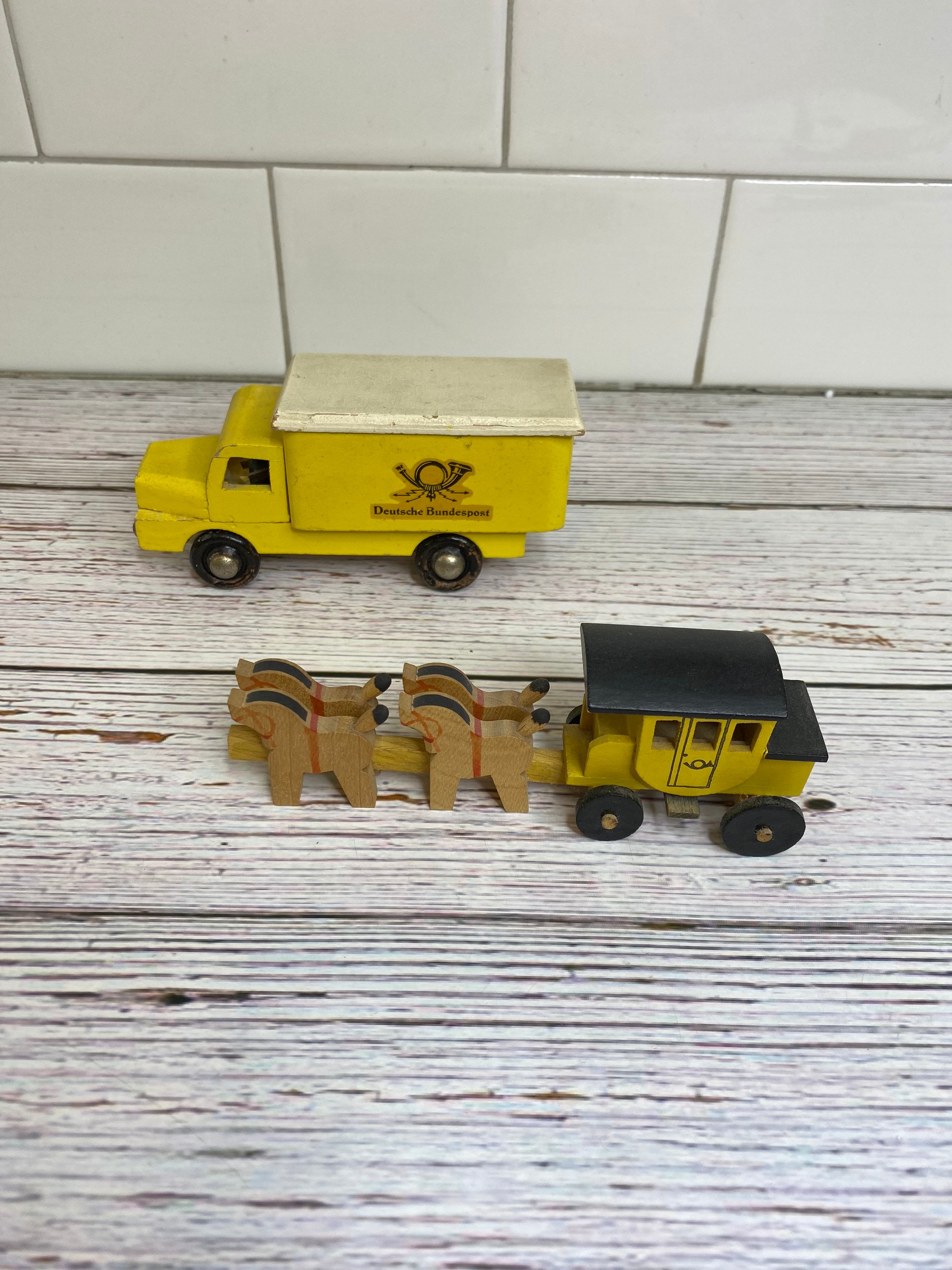 Choose 1 Vintage German Postal Wood Car Truck ~ Mail Carrier ~ Deutsche ...