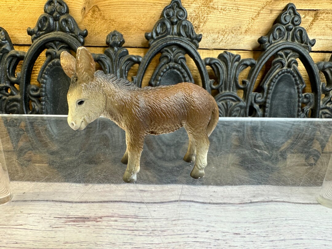 Vintage Retired Schleich Donkey 2002 Brown Farm Animal - Etsy