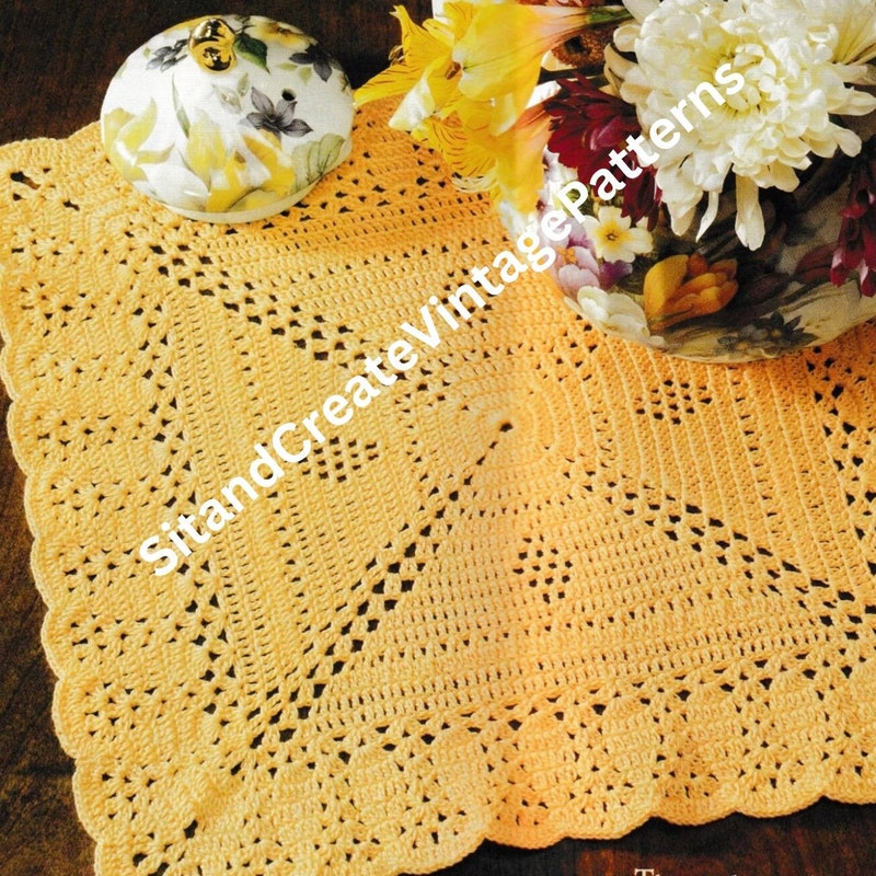 Square Crochet Doily - Etsy