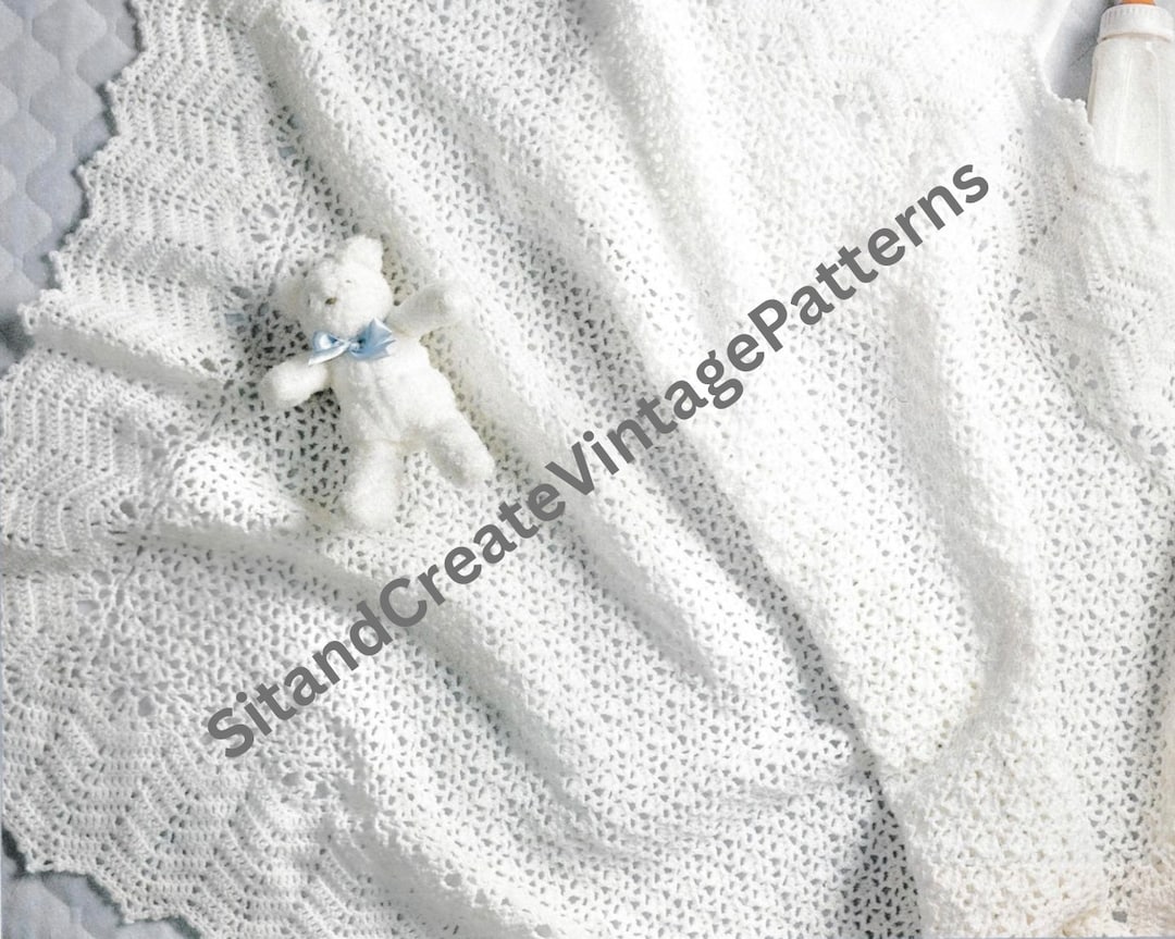 Vintage Crochet Baby Lace Christening Blanket - Etsy