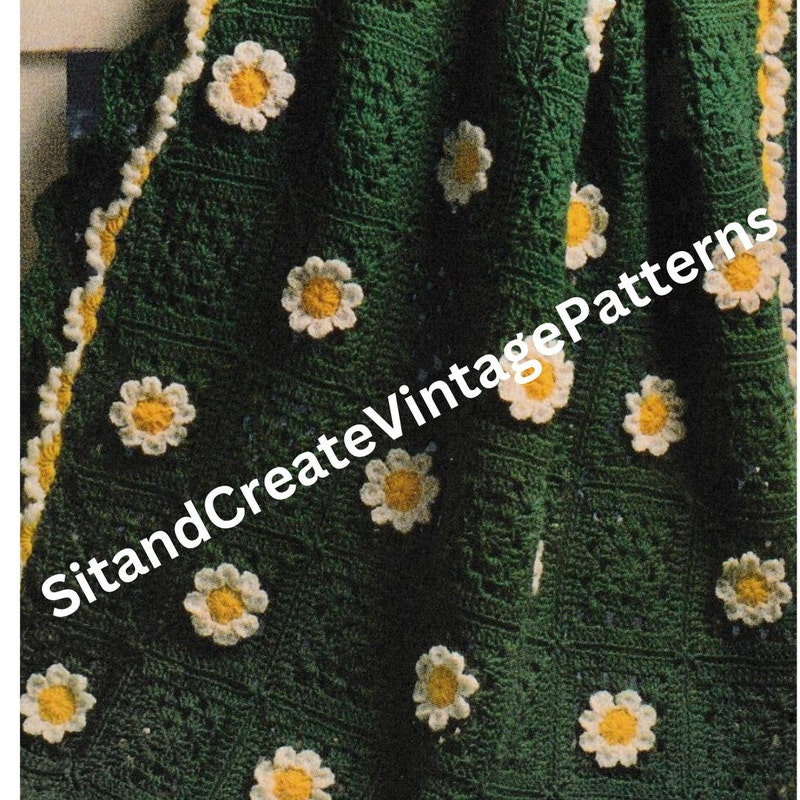 Daisy Afghan - Etsy