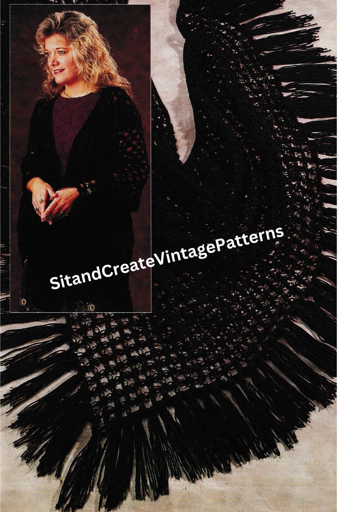 Vintage Crochet Love Knot Shawl - Etsy