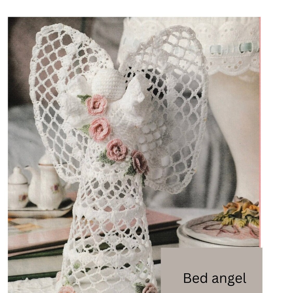 Vintage Crochet Bedside Angel - Etsy