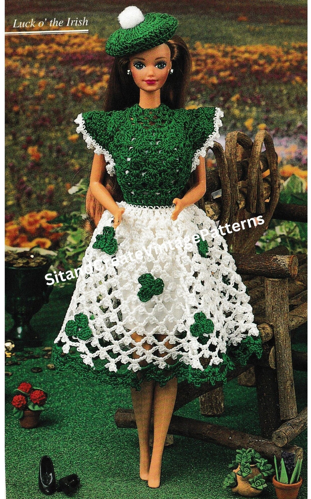 Vintage Crochet Barbie St. Patrick Day Dress - Etsy
