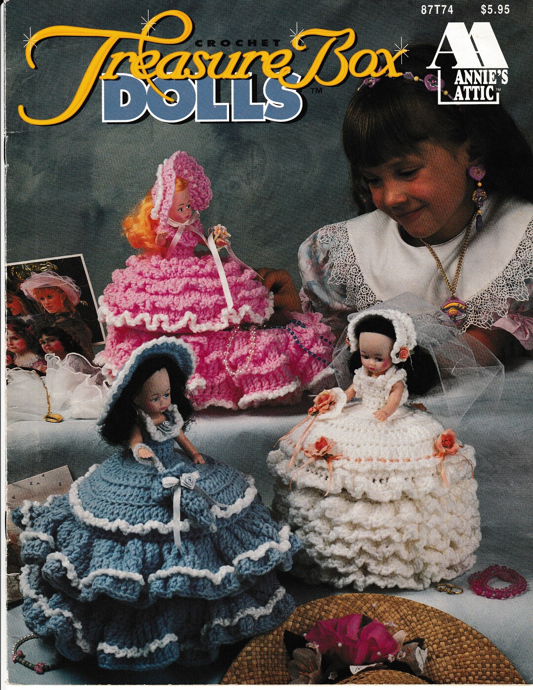 Vintage Crochet Treasure Box Dolls - Etsy