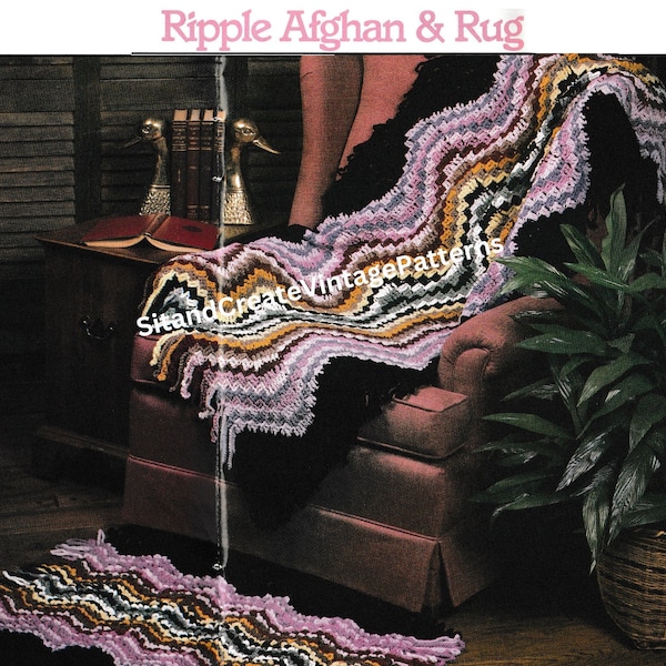 Ripple Afghan - Etsy