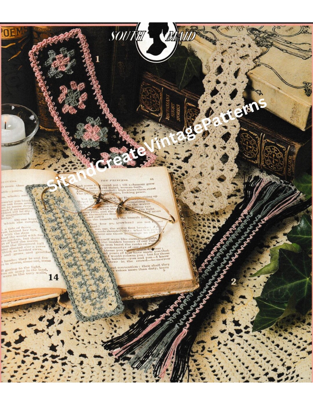 Vintage Crochet Thread Bookmarks for All - Etsy