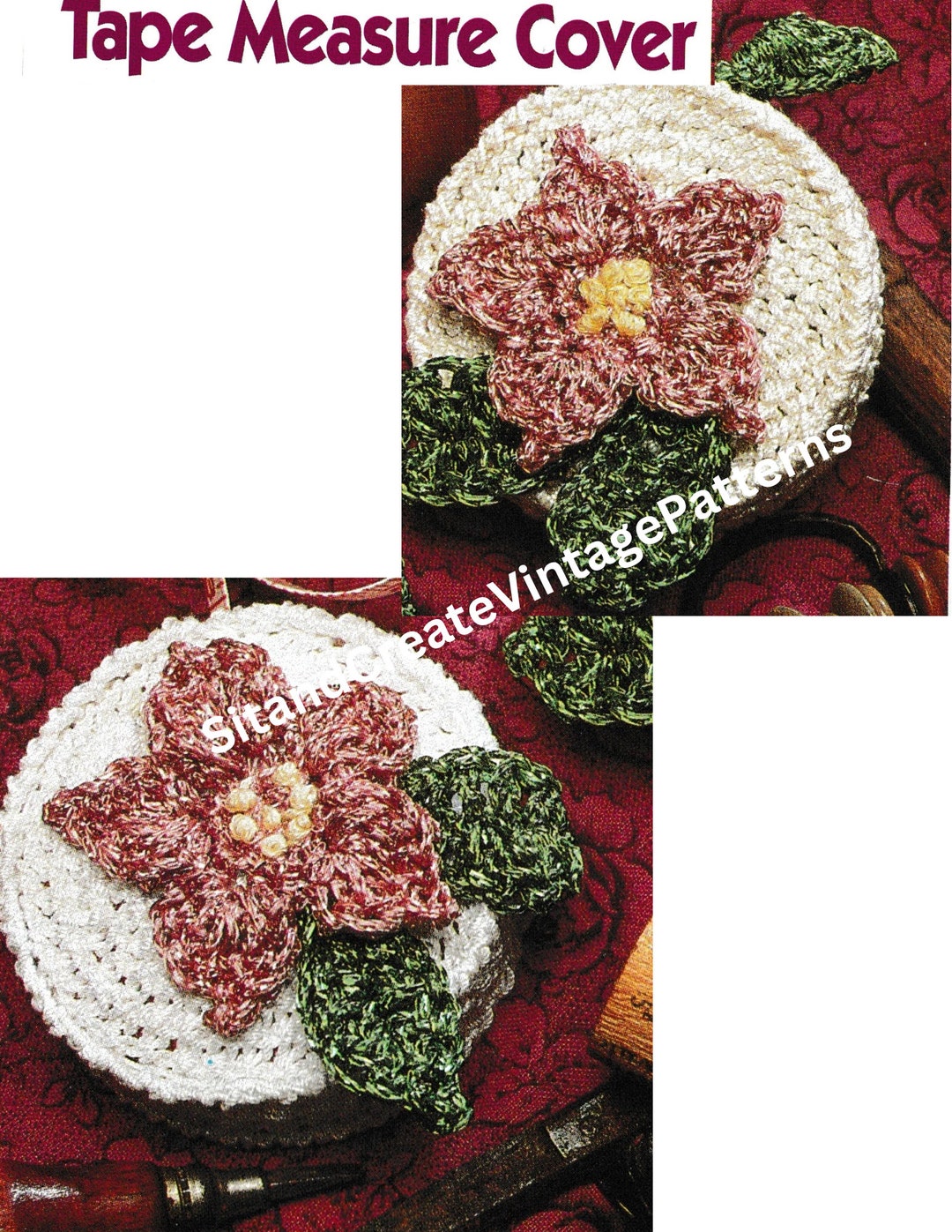 Vintage Crochet Tape Measure Cover - Etsy