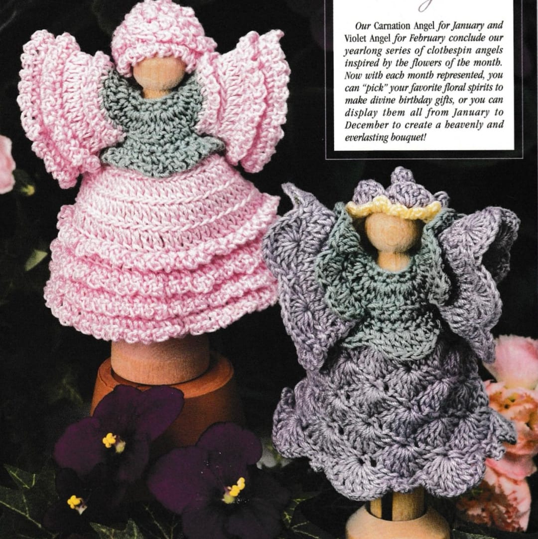 Vintage Crochet Clothes Pin Angels - Etsy