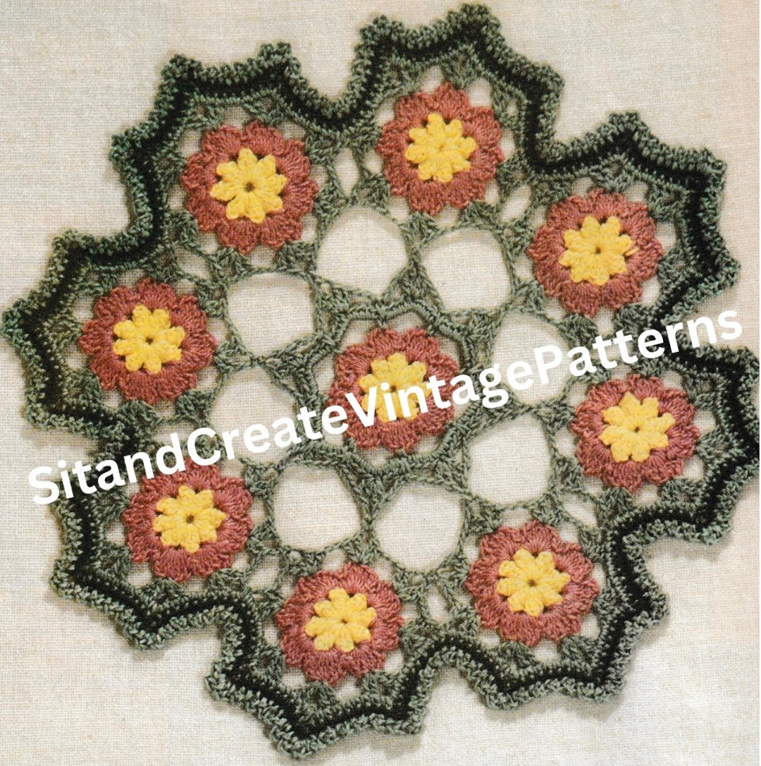 Vintage Easter Flower Doily - Etsy