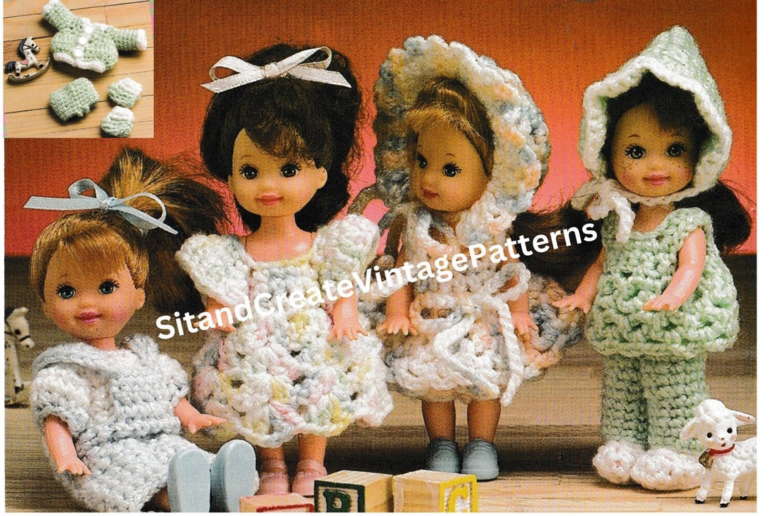 Vintage Crochet Play Doll Clothes - Etsy