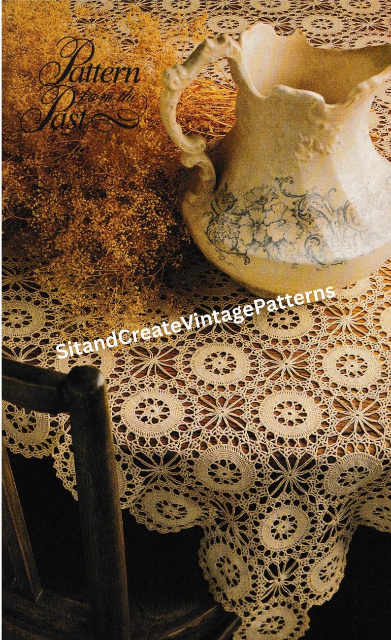 Vintage Crochet Lace Tablecloth - Etsy
