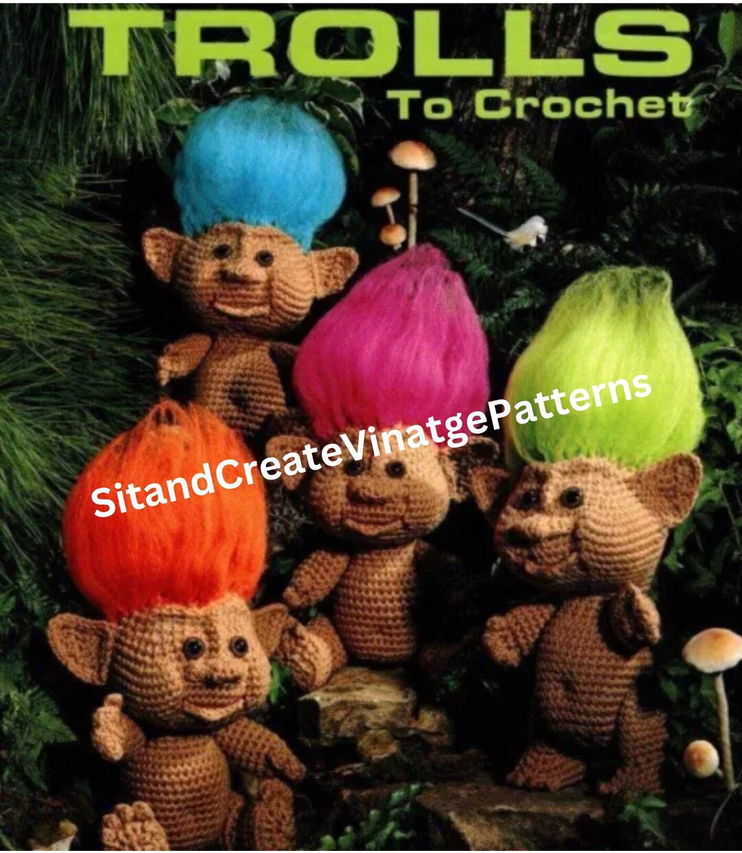 Vintage Crochet Troll Dolls - Etsy