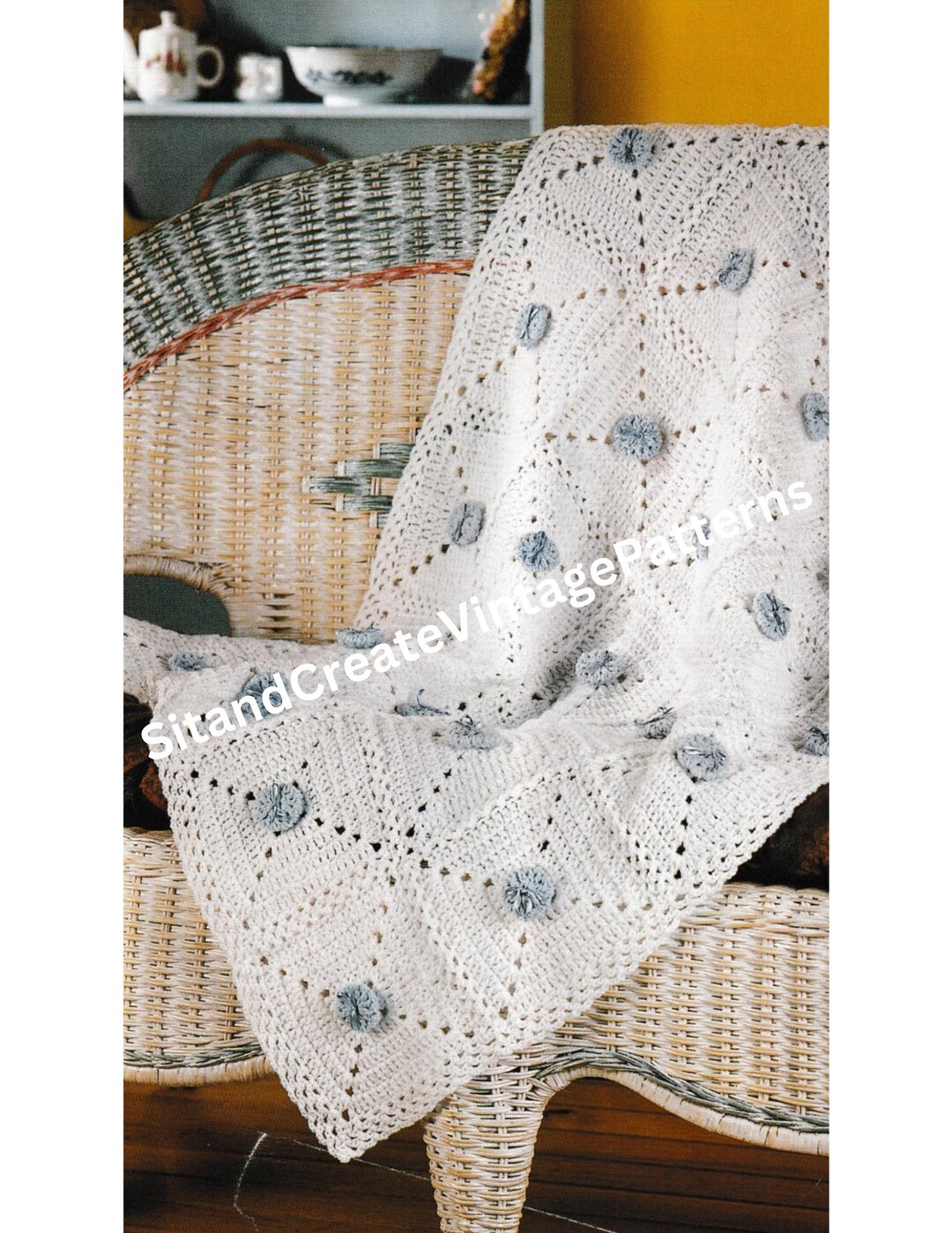 Vintage Baby Magic Granny Square Afghan - Etsy