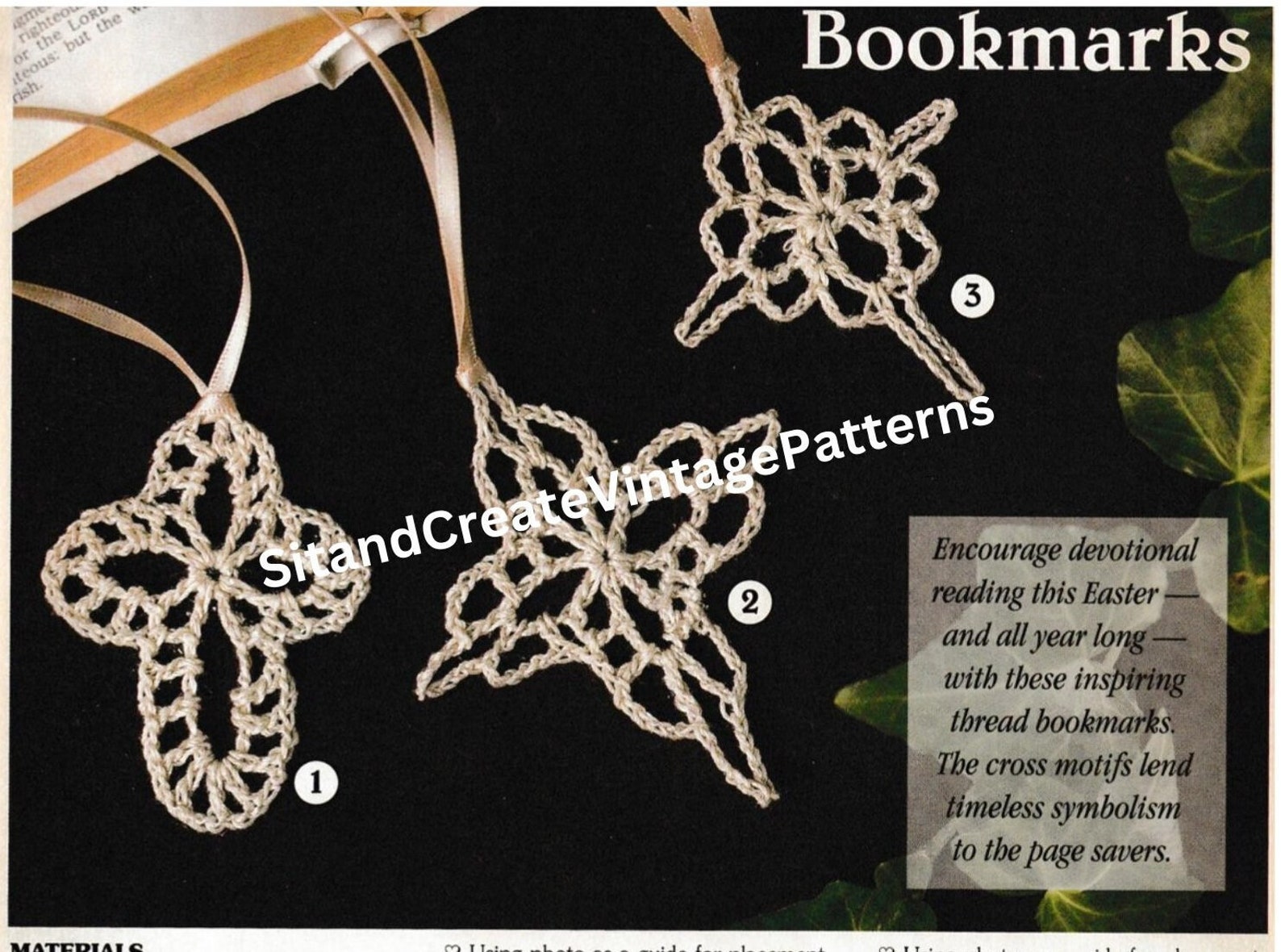 Vintage Crochet Holy Cross Bookmark - Etsy