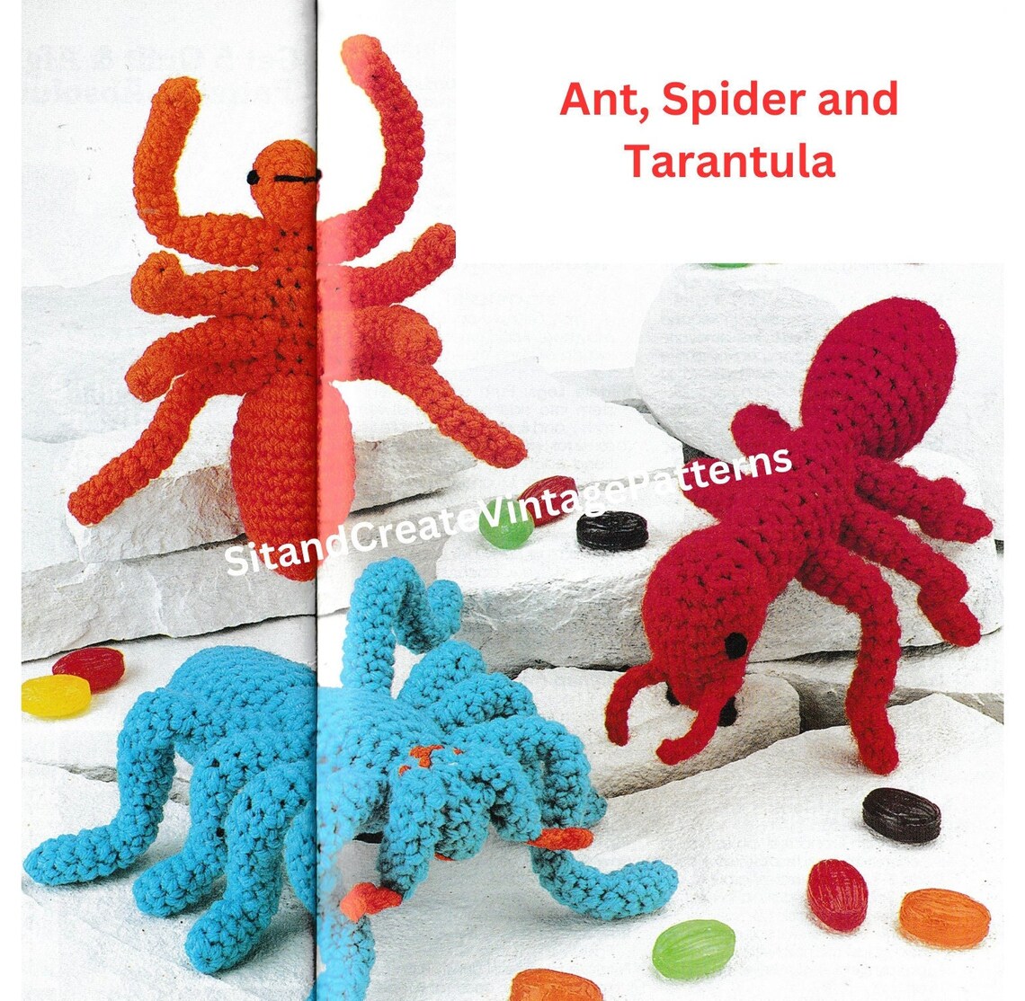 Vintage Crochet Ant/spider/tarantula - Etsy