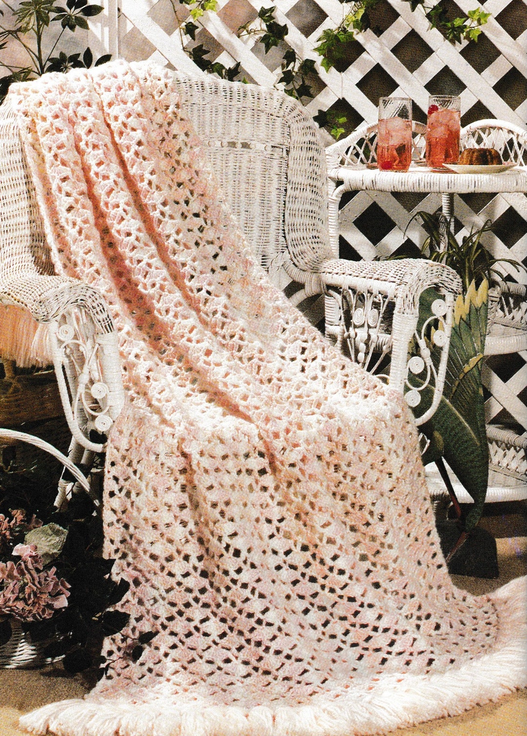 Vintage Crochet Lace Afghan - Etsy