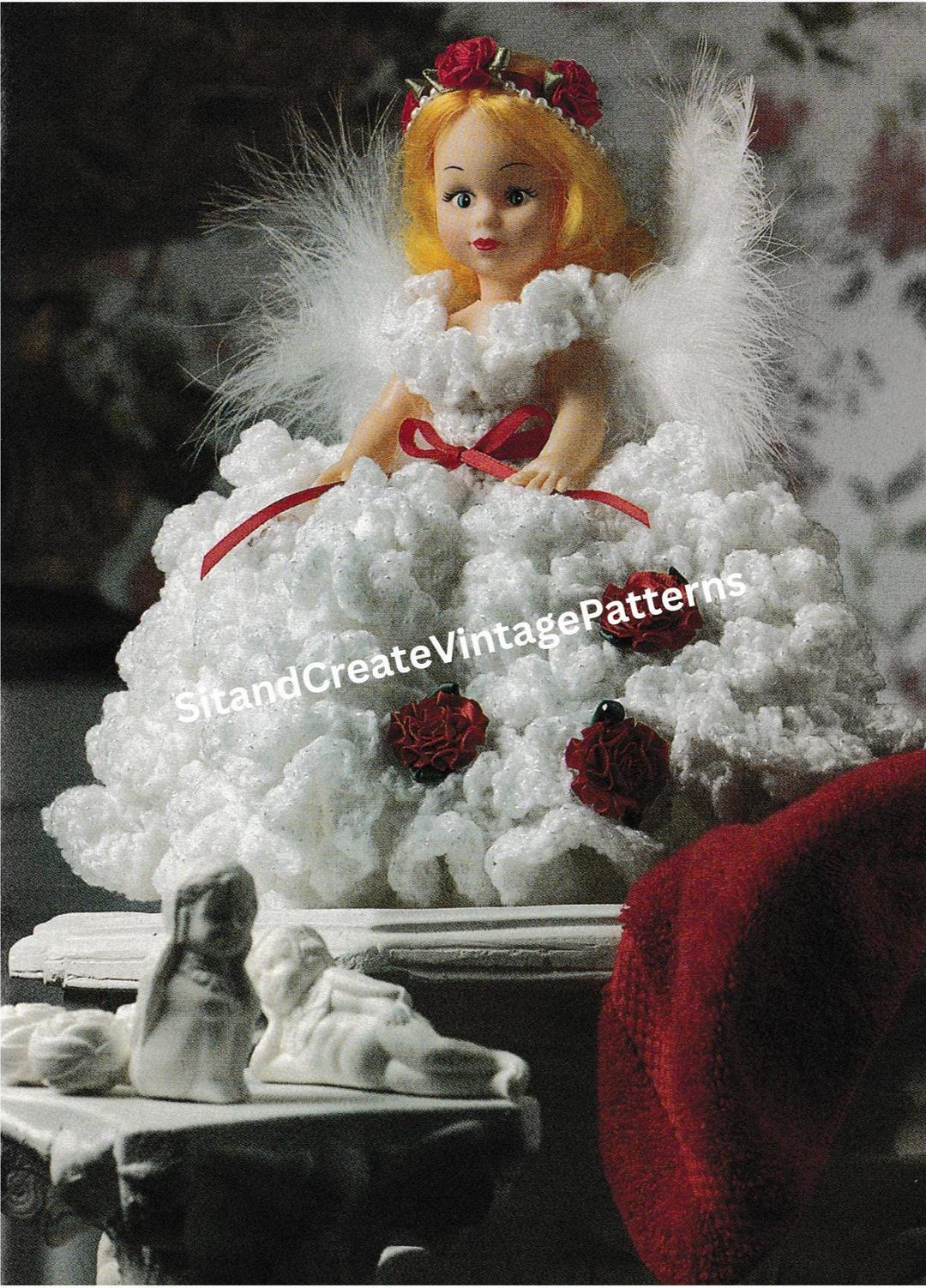 Vintage Crochet Angel Tissue Roll Cover - Etsy