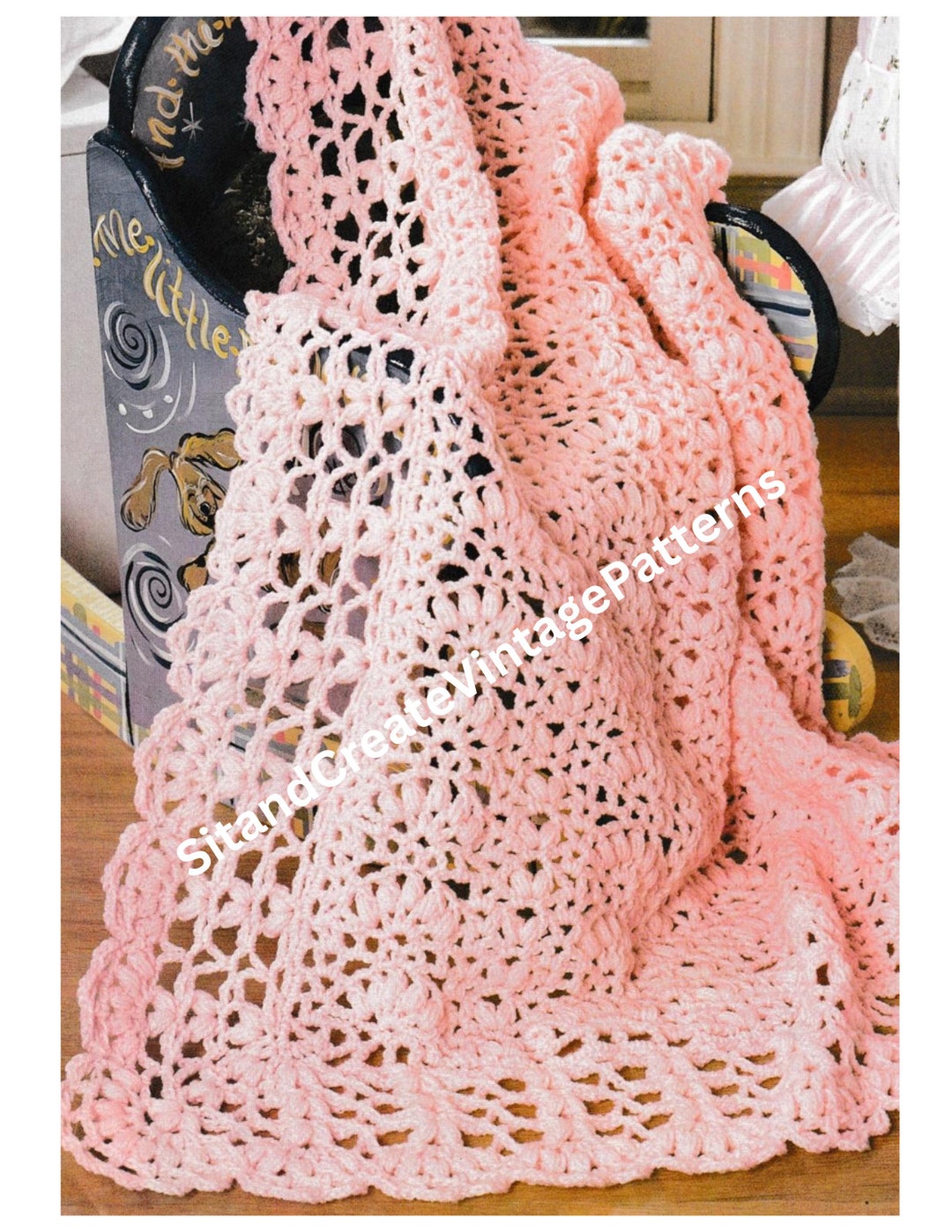 Vintage Crochet Perfect in Pink Afghan - Etsy