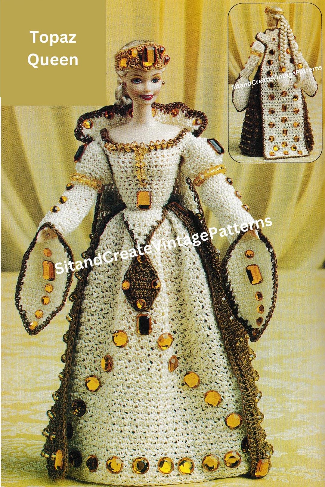Vintage Crochet Topaz Queen Outfit - Etsy