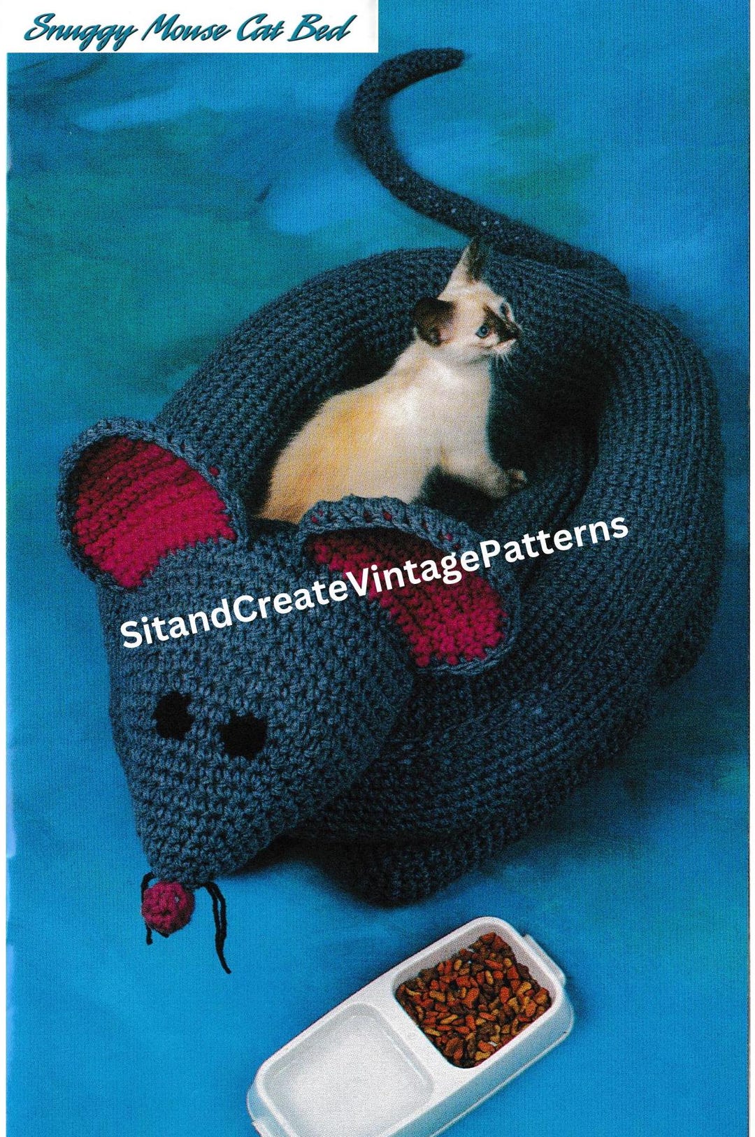 Vintage Crochet Snuggly Mouse Cat Bed - Etsy