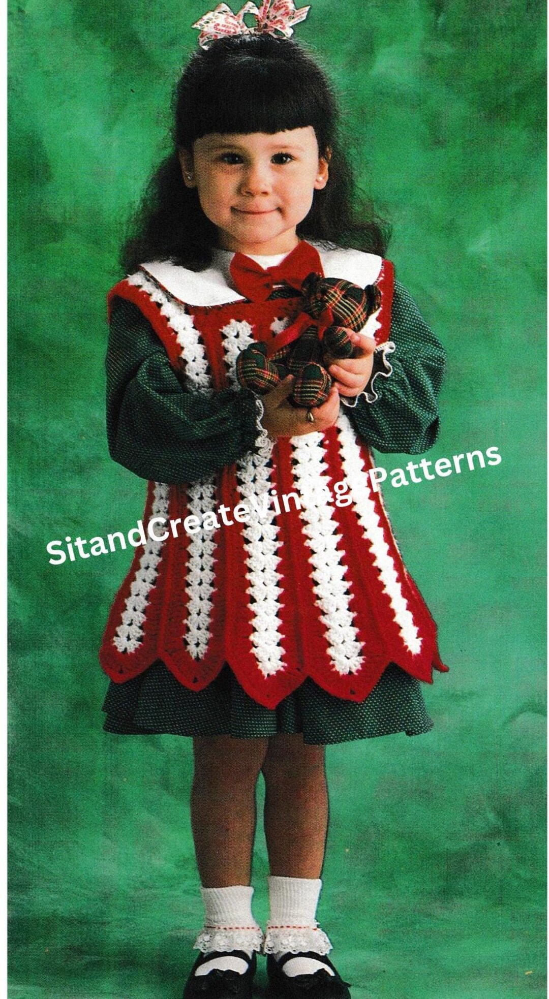 Vintage Crochet Mile A Minute Pinafore - Etsy