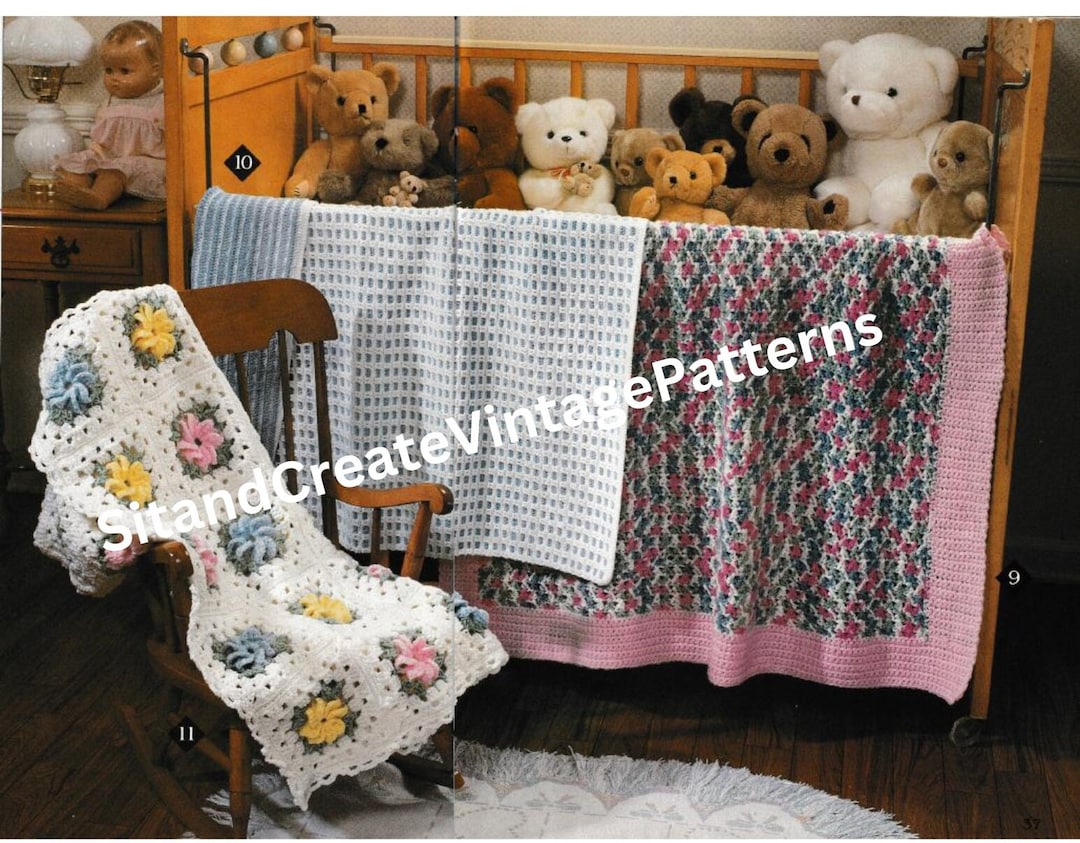 Vintage Crochet Bundle up Baby Afghans - Etsy