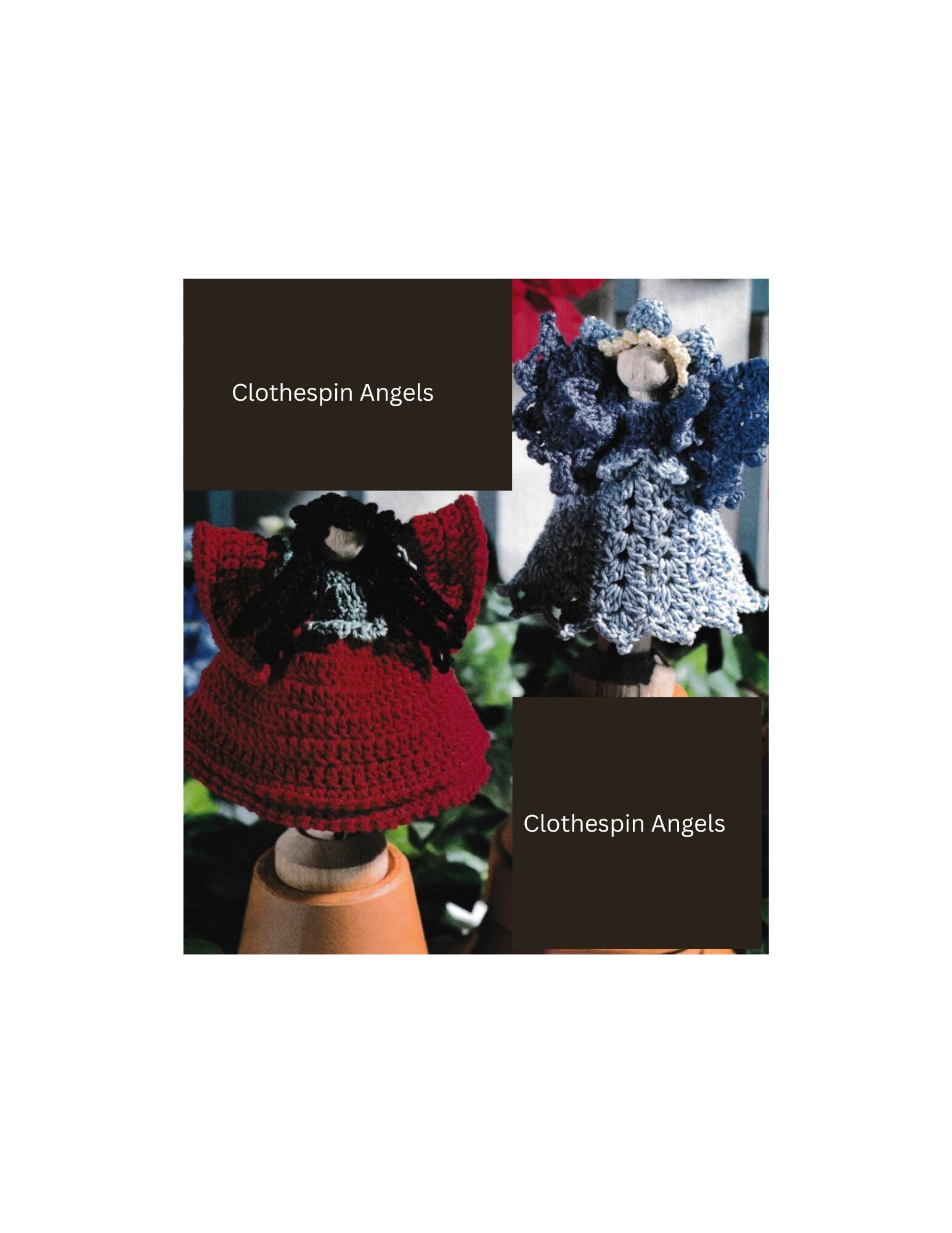 Vintage Crochet Clothespin Angels - Etsy