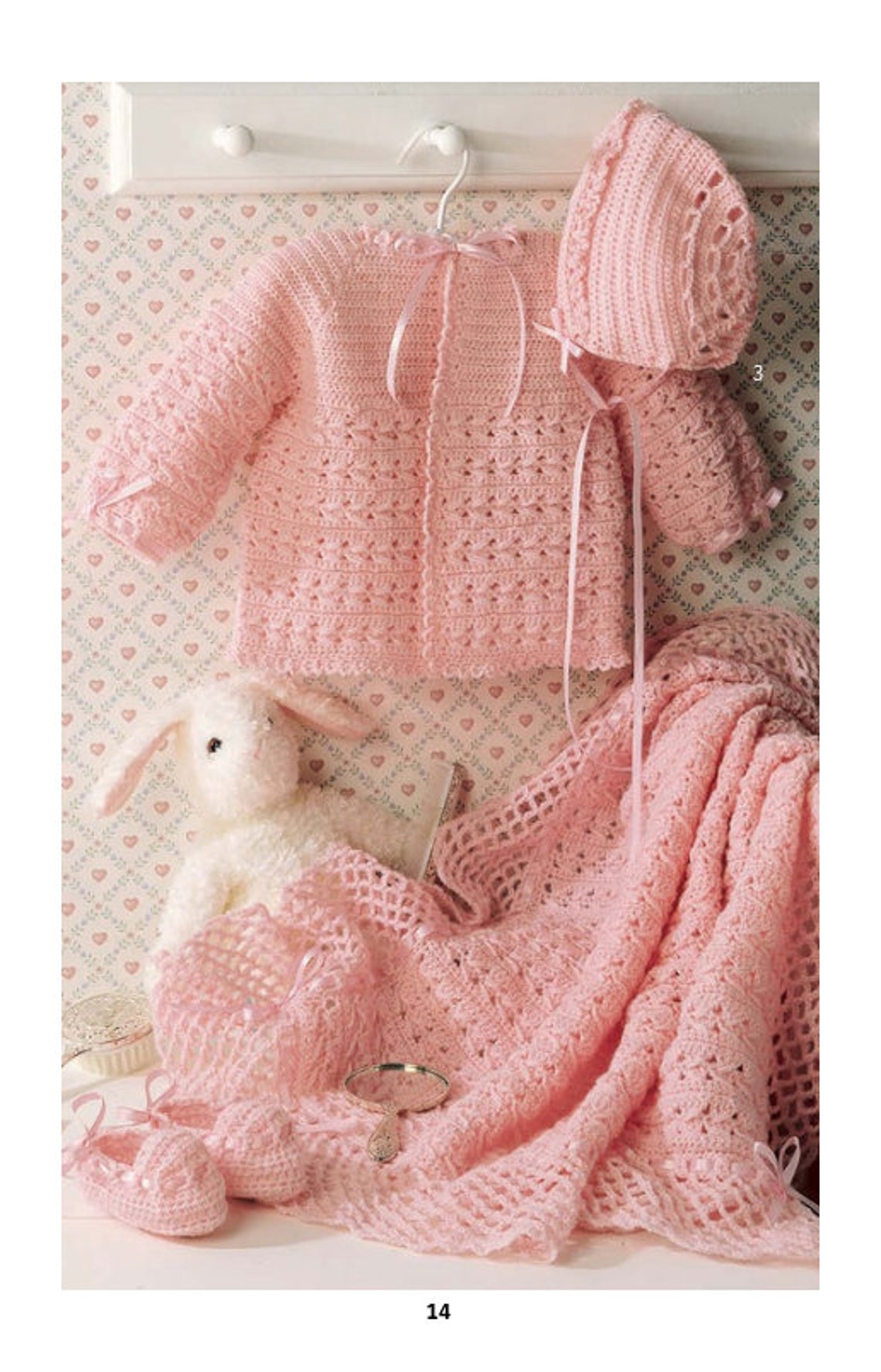 Vintage Crochet Baby Layettes and Afghans - Etsy