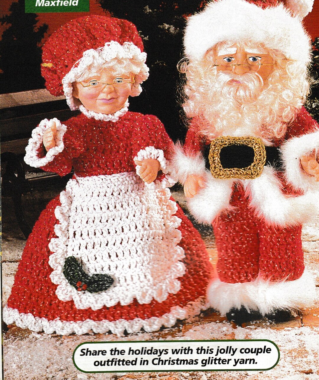 Vintage Crochet Santa and Mrs Claus Clothing - Etsy
