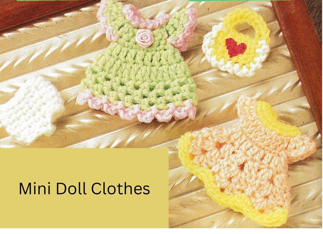 Vintage Crochet Mini Doll Clothes/fridgies - Etsy