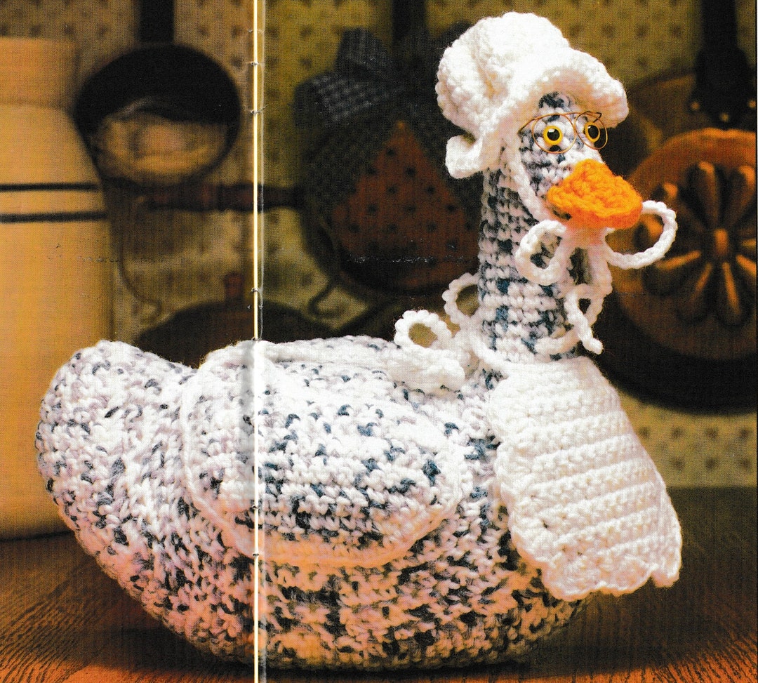 Vintage Crochet Country Goose - Etsy