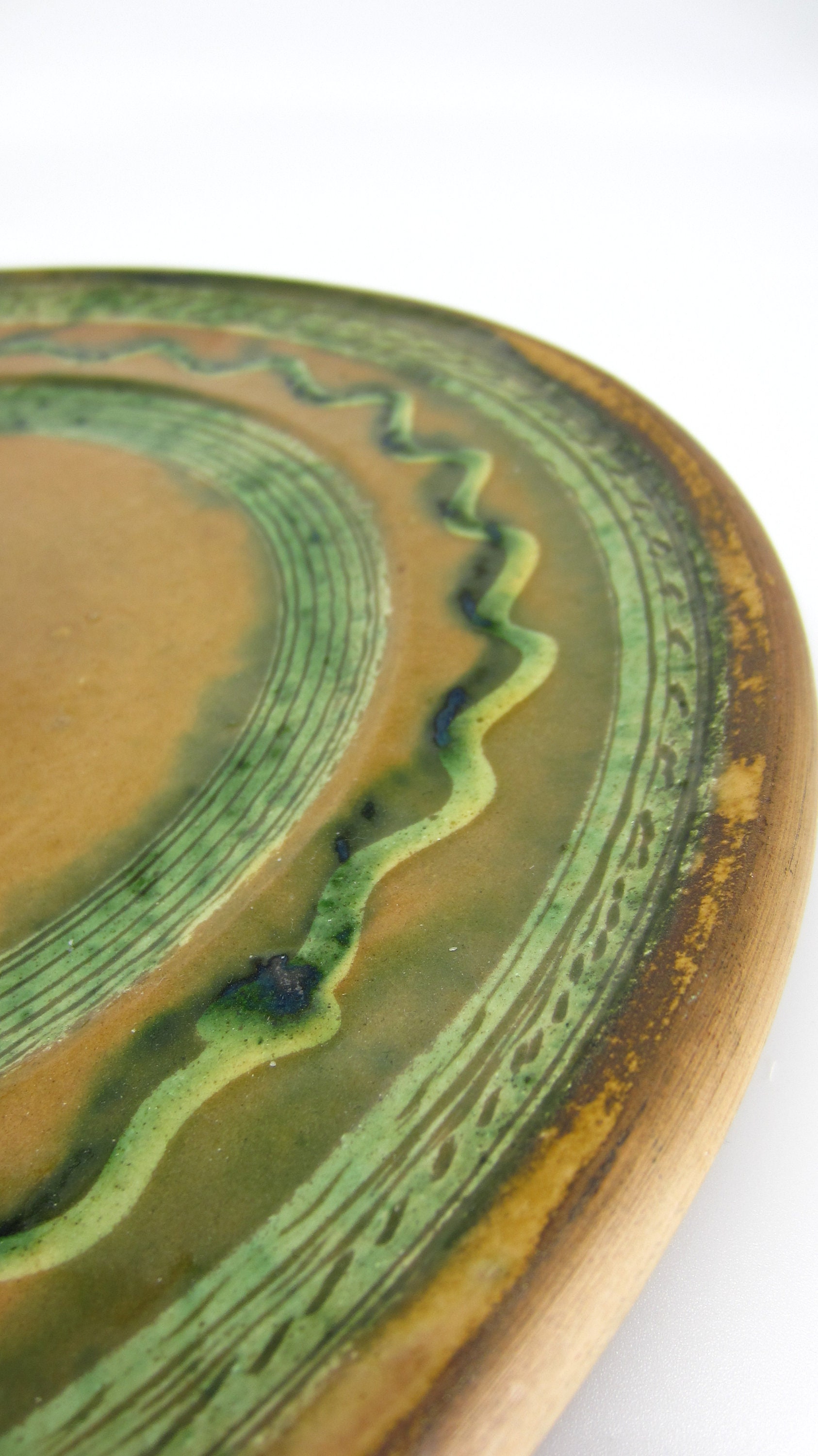 Vintage Swedish Slipware Ceramic Dish / Plate | Etsy