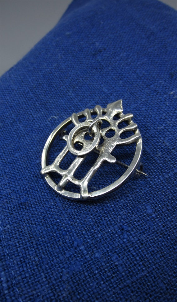 Vintage Norwegian Frank Juhls silver brooch Nordic mo… - Gem