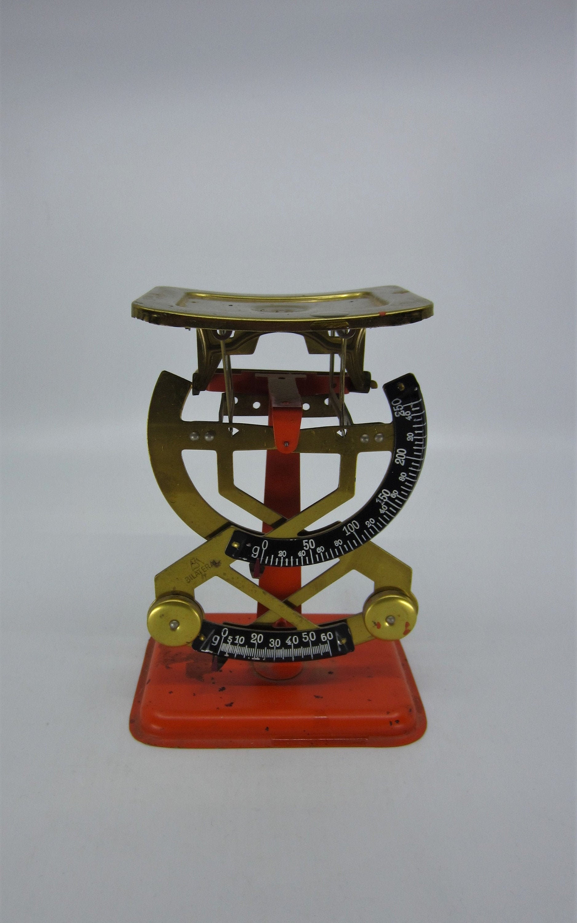 Vintage Orange Postal Bilateral Scale Charming & Funky Industrial ...